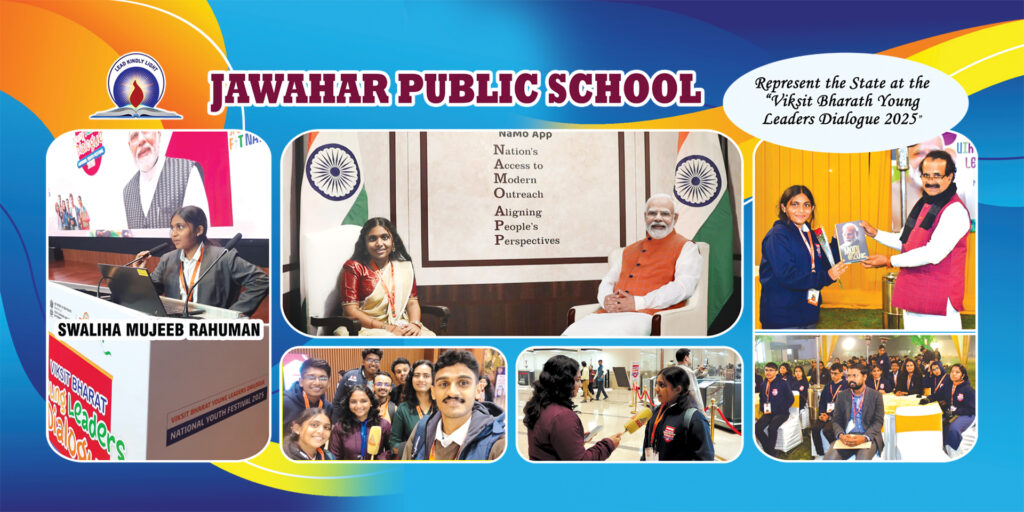 Our Student with PM - Jawahar Public School Edava